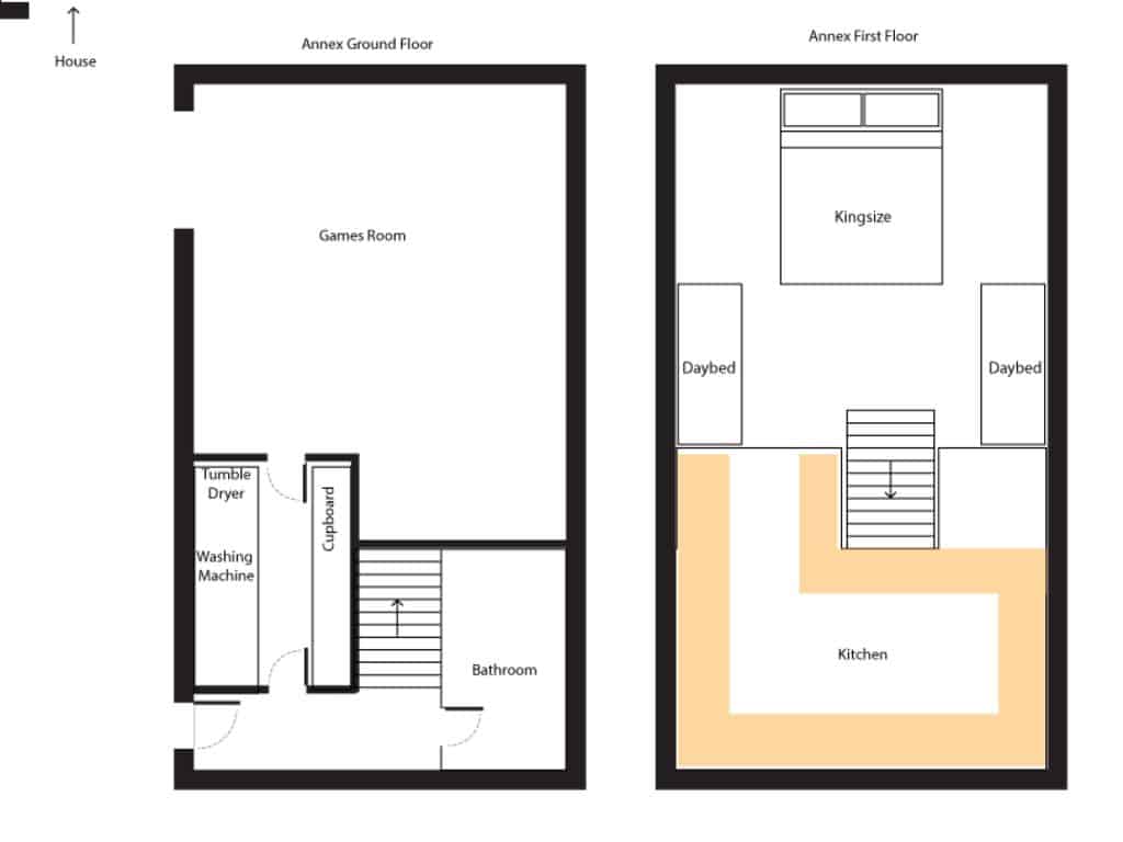 Layout | The House & Annex | Selsey Beach House