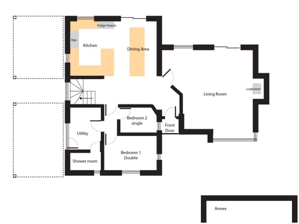 Layout | The House & Annex | Selsey Beach House